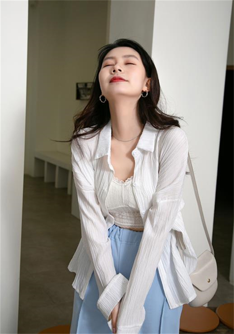 ストライプ ポケット ジェントルスタイル 長袖 シャツ 大人気 ゆったりする 中長セクション トップス 株式会社 SevenLy【NETSEA】問屋・卸売・卸・仕入れ専門