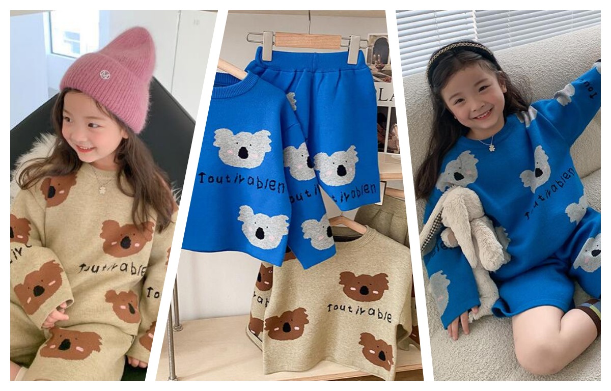 2023年春新品 ニットトップス＋ショートパンツ セットアップ 2色 90-150cm | 卸売・ 問屋・仕入れの専門サイト【NETSEA】