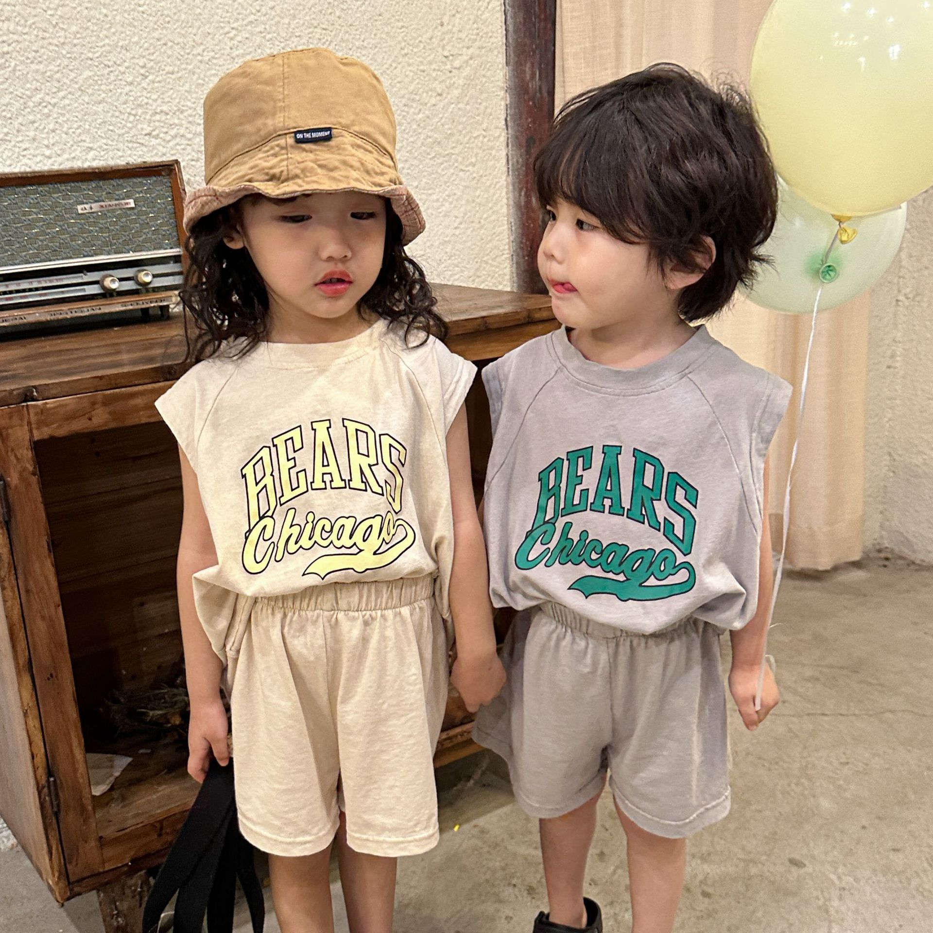 2023夏新作 ins 韓国風子供服 キッズ服 ベビー服 男女兼用 ノースリーブ セットアップ 80-150cm LENA 問屋・仕入れ・卸・卸売の専門【仕入れならNETSEA】