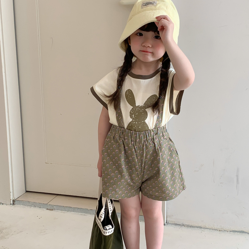 2023年夏新作★ベビー服★男女兼用 可愛い Tシャツ＋オーバーオールス セットアップ 90-130cm★ Lateru_Baby 問屋・仕入れ・卸・卸売の専門【仕入れならNETSEA】