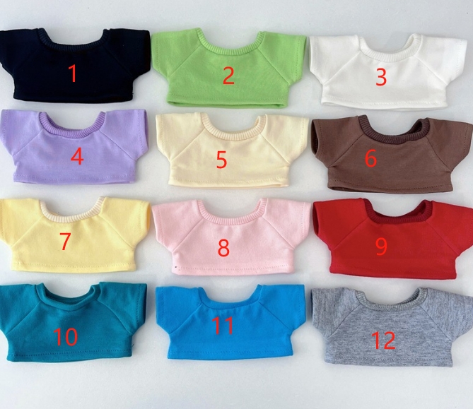 Tシャツ ぬいぐるみ用服 人形着せ替え ミニドール 着せ替え服 お人形の服 デコパーツ 10/15/20cm用 | 卸売・ 問屋・仕入れの専門サイト【NETSEA】