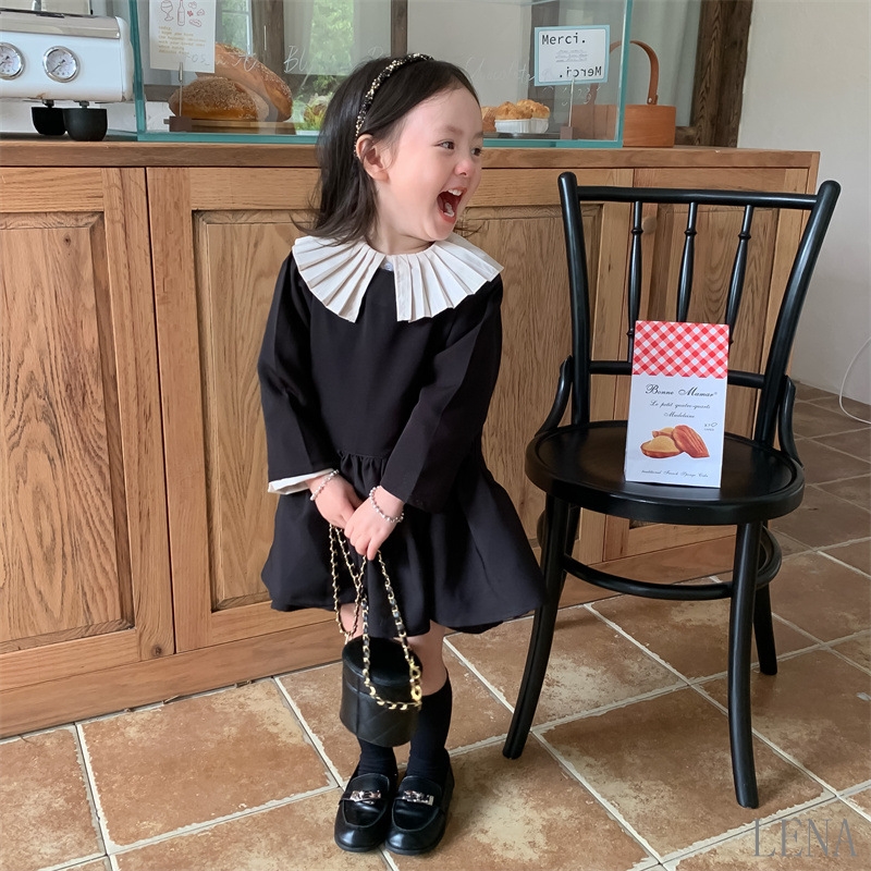 2023新作 春秋 韓国風子供服 キッズ 女の子 長袖 ワンピース 90-140cm LENA 問屋・仕入れ・卸・卸売の専門【仕入れならNETSEA】