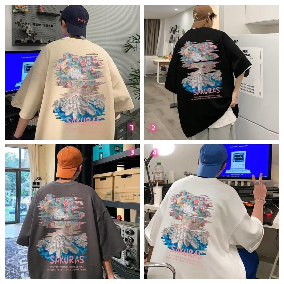 2023春夏新作 メンズ 男 カジュアル 半袖 丸首 プリント トップス Tシャツ インナー M-4XL 朝商事 合同会社 問屋・仕入れ・卸・卸売の専門【仕入れならNETSEA】