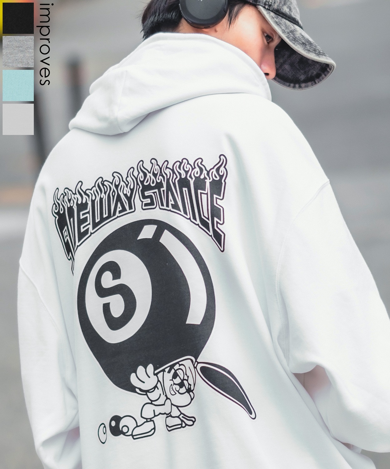 【SIDEWAYSTANCE】Sボール裏毛プルパーカー 株式会社 インプローブス 問屋・仕入れ・卸・卸売の専門【仕入れならNETSEA】