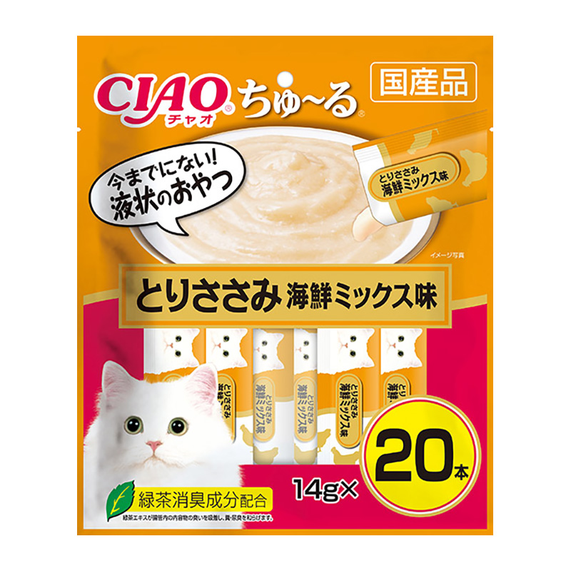 [いなばペットフード]CIAO ちゅ～る とりささみ 海鮮ミックス味 14g×20本 ラブリー・ペット商事 株式会社 問屋・仕入れ・卸・卸売の専門【仕入れならNETSEA】