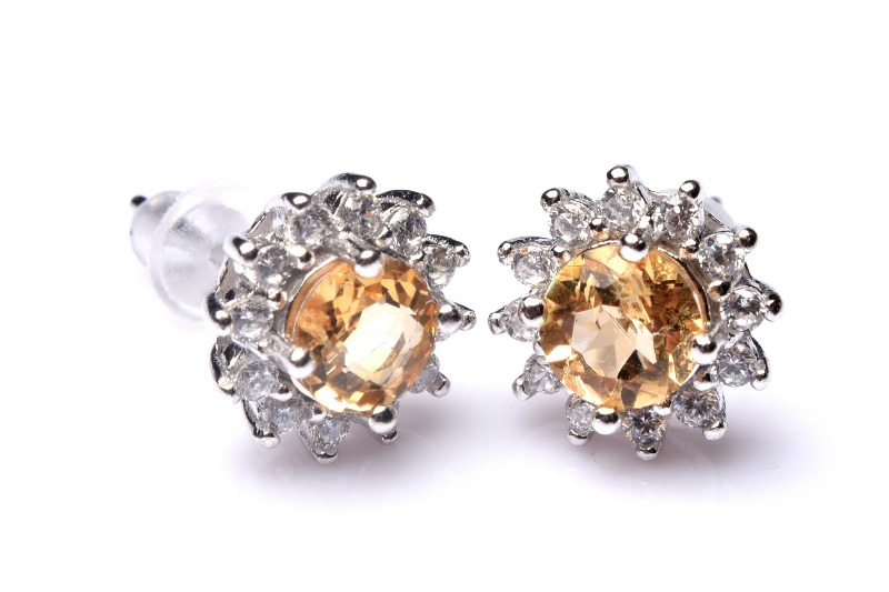 Silver925 シトリン 5mm ピアス _PRG1804 株式会社 SEKIKON 問屋・仕入れ・卸・卸売の専門【仕入れならNETSEA】