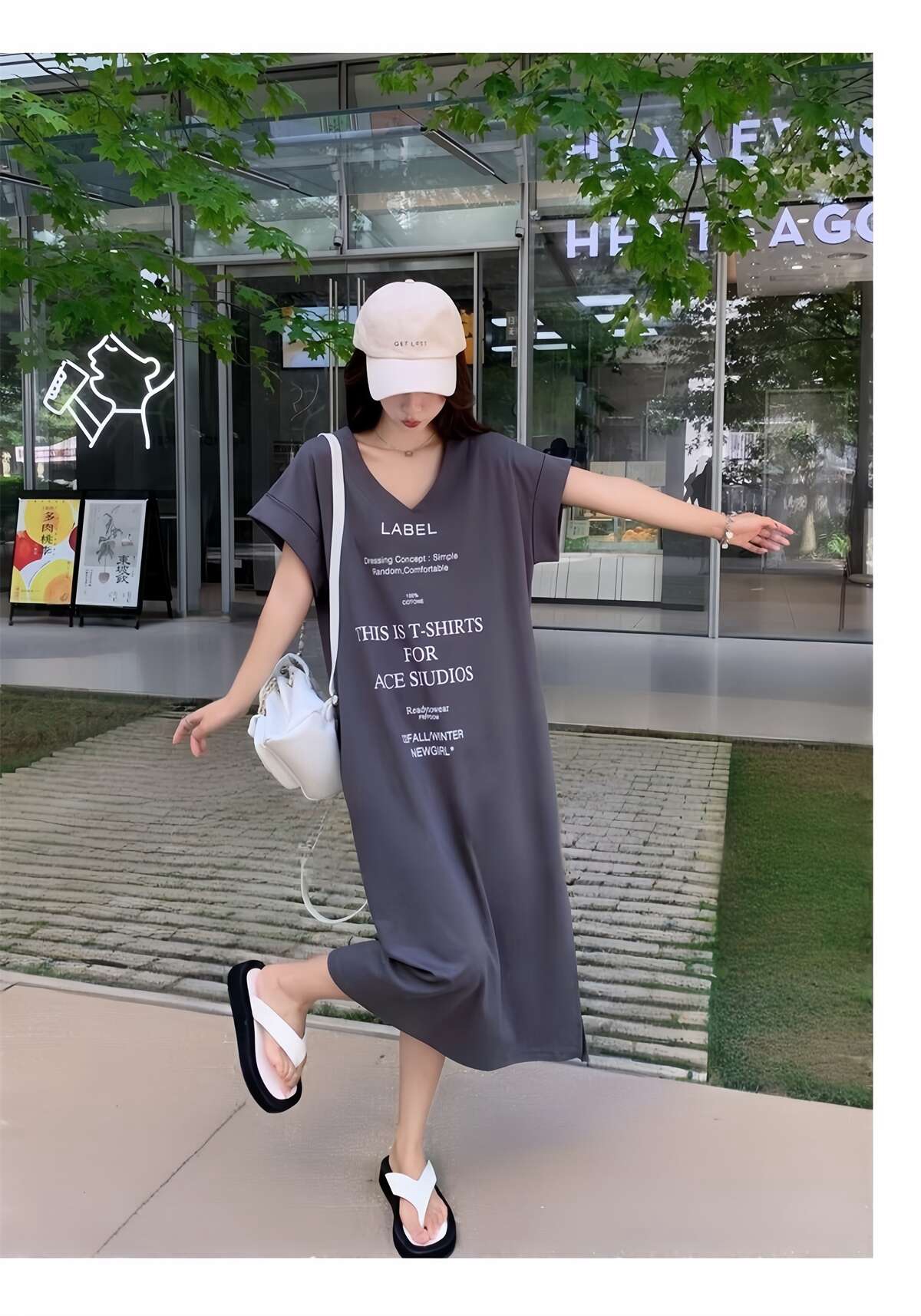 【予約223354】大きいサイズ春夏新作 韓国 レディース ファッション プリント Tシャツ ワンピースLL-4L | 卸売・ 問屋・仕入れの専門サイト【NETSEA】