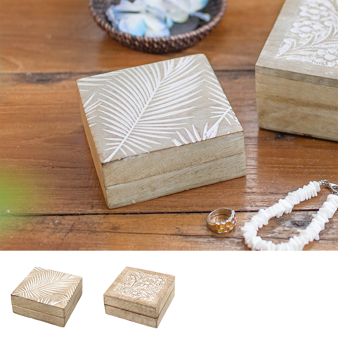 ウッドボックス S[小物入れ木製天然木 天然素材ナチュラルアジアンハワイマリン24SS] | 卸売・ 問屋・仕入れの専門サイト【NETSEA】
