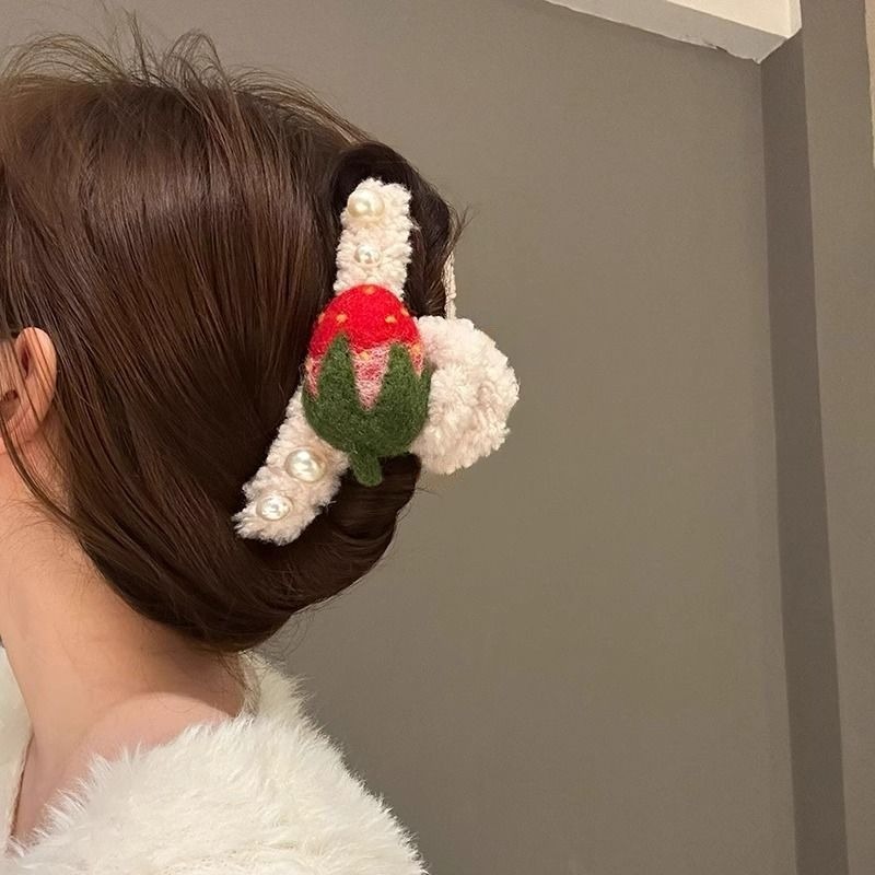 14CM 新しいぬいぐるみヘアクリップ いちご ヘアグリッパー ファッショングッズ 手作りアクセサリー | 卸売・ 問屋・仕入れの専門サイト【NETSEA】