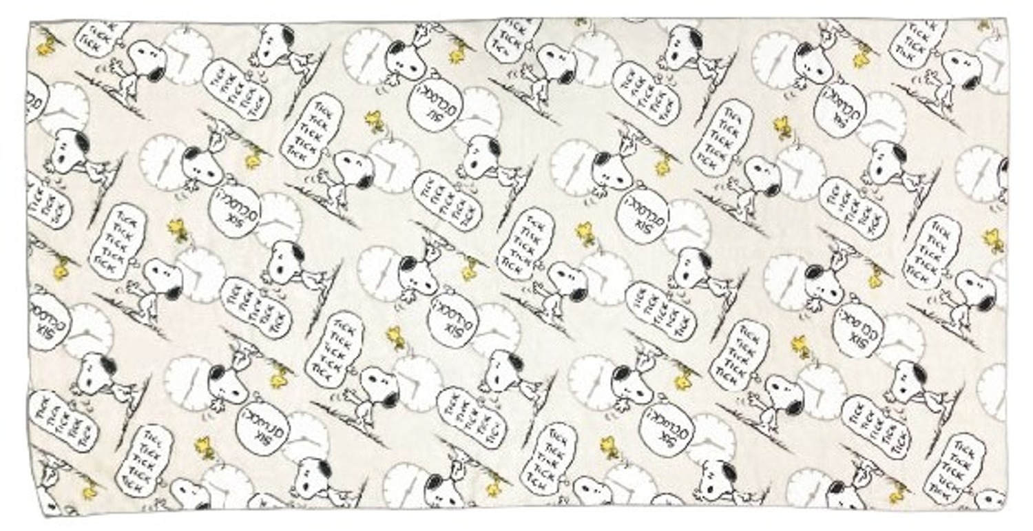 SNOOPY クイックドライ バスタオル クロック スヌーピー W1500×H750mm SPT-509 雑貨のFULTAC（フルタック） | 卸売・ 問屋・仕入れの専門サイト【NETSEA】