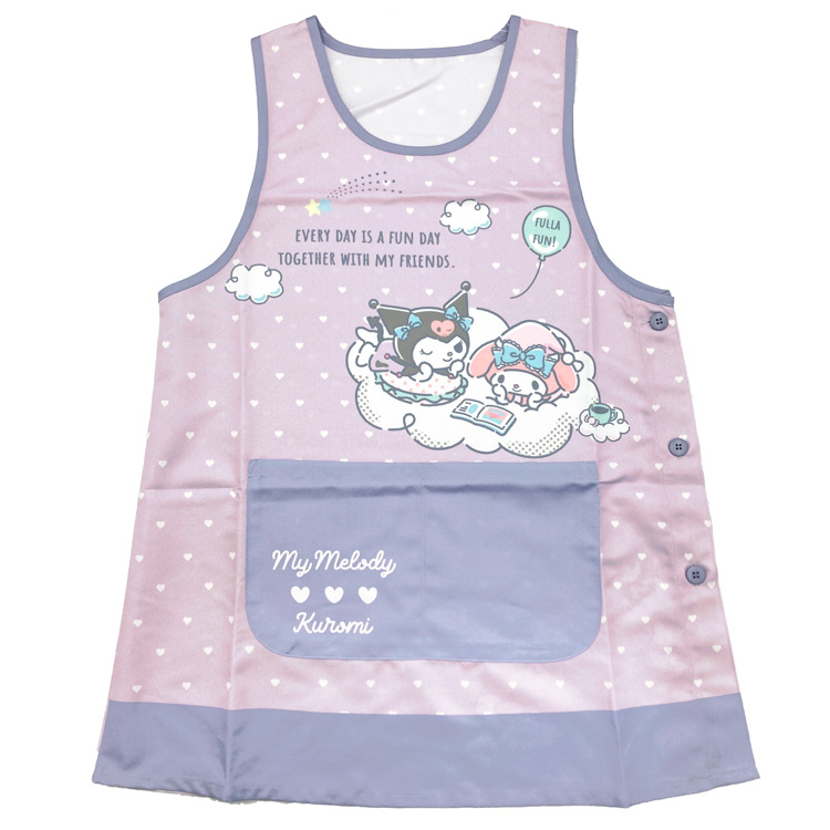 マイメロディ&クロミ キャラクターエプロン M～L 転写脇釦 パープル 892025 | 卸売・ 問屋・仕入れの専門サイト【NETSEA】