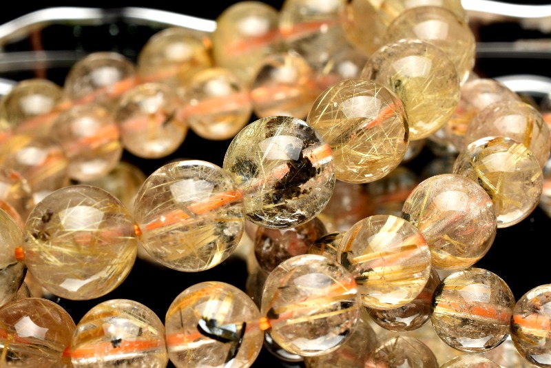 クリア 放射状針 ヘマタイトインタイチンルチルクォーツ 9.5mm ブレスレット 1個売り _BG5240-95 株式会社 SEKIKON | 卸売・ 問屋・仕入れの専門サイト【NETSEA】