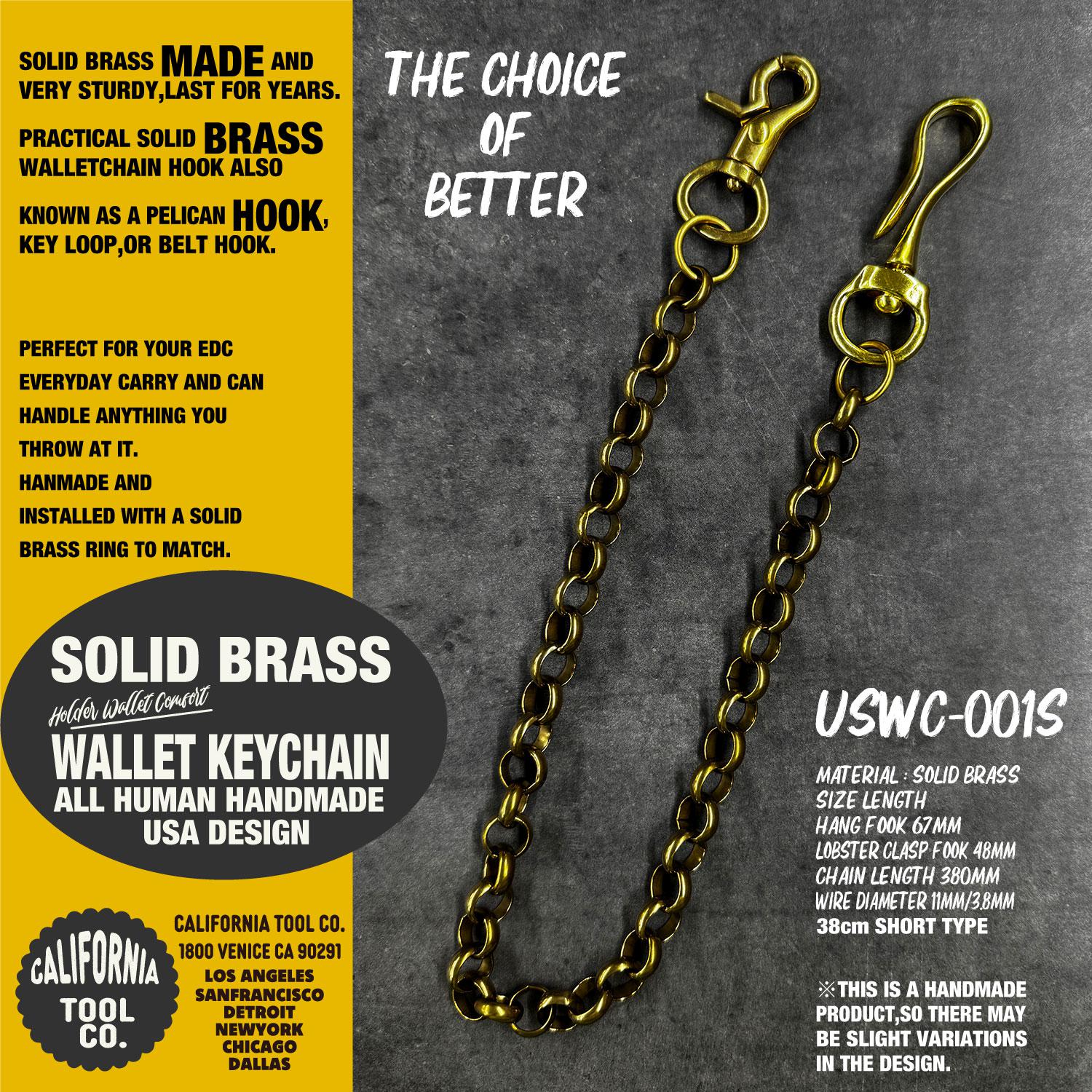 SOLID BRASS WALLET CHAIN 真鍮 ブラス ウォレットチェーン 38cm ショート アメカジ バイカー | 卸売・ 問屋・仕入れの専門サイト【NETSEA】