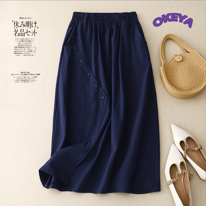 2025年春新作 レディース服 ボトムス スカート Aライン カジュアル 韓国風 2色展開 M#-2XL# 個人事業主 OKEYA | 卸売・ 問屋・仕入れの専門サイト【NETSEA】