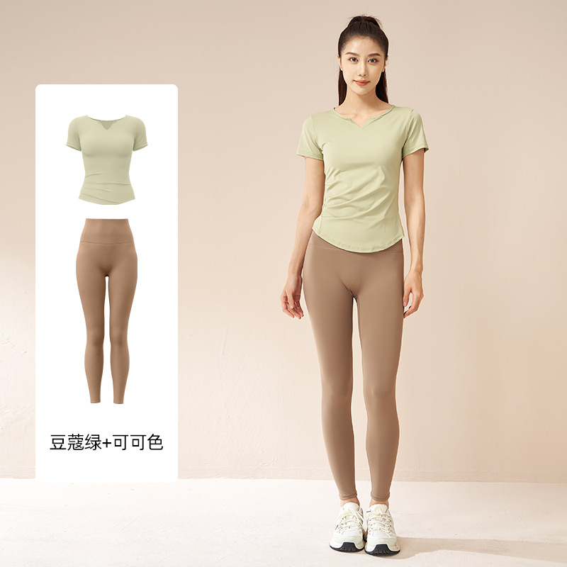 ヨガ/ダンス/アウトドア レディースウェアセット Vネック 裸感 フィット5色セット | 卸売・ 問屋・仕入れの専門サイト【NETSEA】