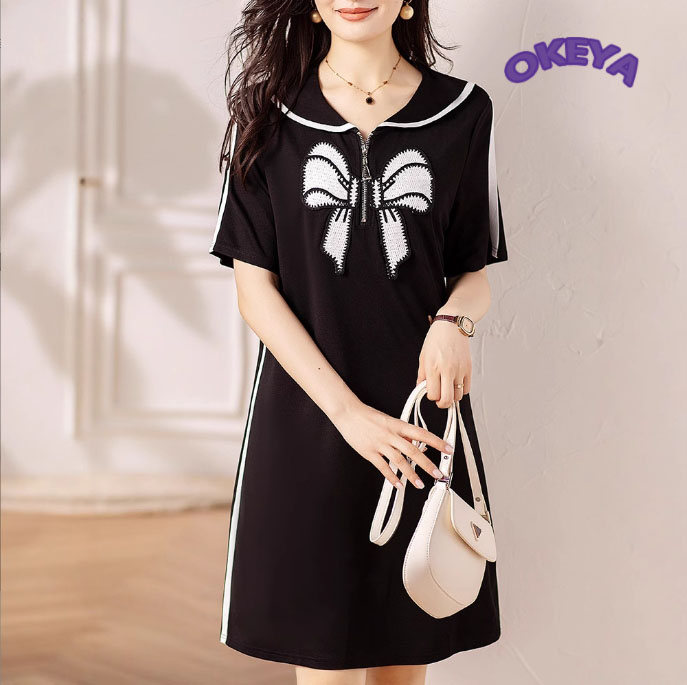 レディース ワンピース ロングワンピース Polo vネック Aライン カジュアル 2025年夏新作 S#-4XL# | 卸売・ 問屋・仕入れの専門サイト【NETSEA】