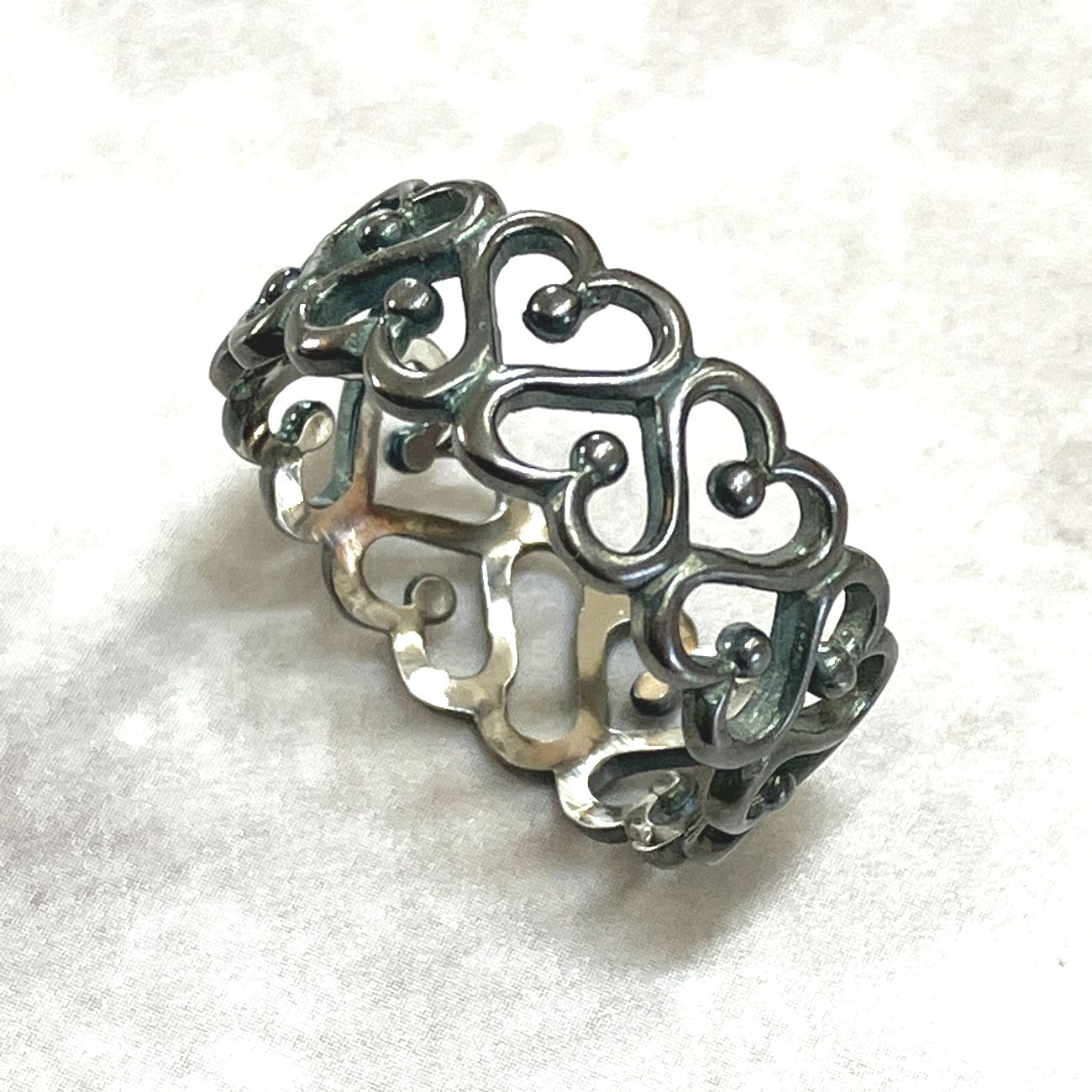 【日本製】HEART☆ワイヤーハートリング☆銀古美☆silver925 / SR-3145-AS | 卸売・ 問屋・仕入れの専門サイト【NETSEA】