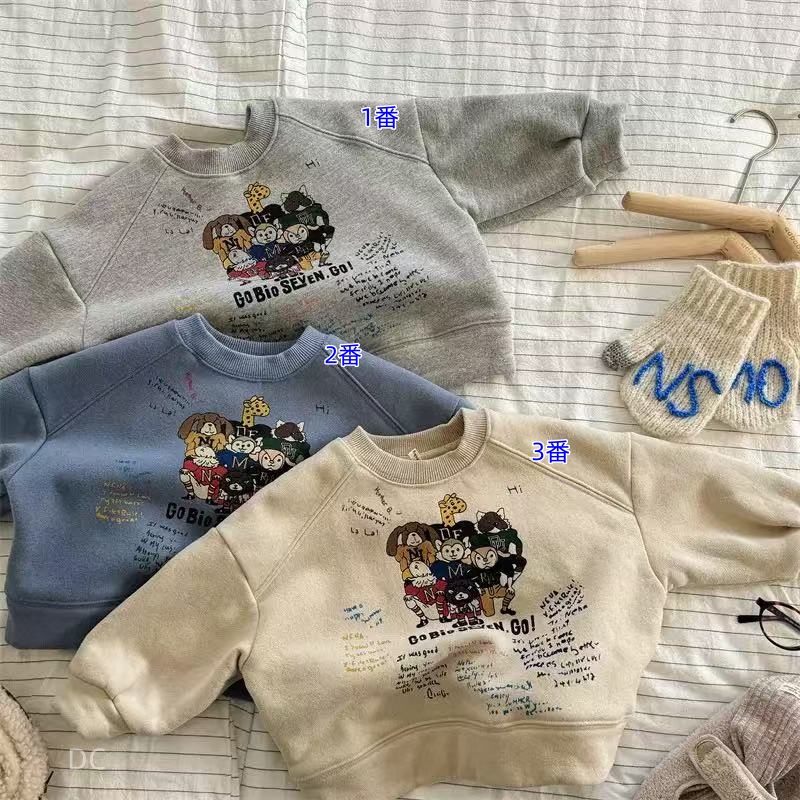 【2025秋冬新作】子供服 キッズ ベビー 裏起毛 厚手 スウェット 3色 80～130cm DC | 卸売・ 問屋・仕入れの専門サイト【NETSEA】