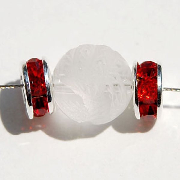 パーツ ロンデル（SVレッド/平型） 6mm 100個 ビーズ 副資材 アクセサリーパーツ 天然石卸売 ストーンクラブ 問屋・仕入れ・卸・卸売の専門【仕入れならNETSEA】