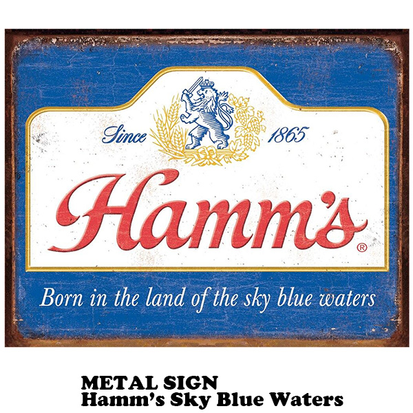 メタルサイン Hamm's Sky Blue Water【ハムズ ブリキ看板】 | 卸売・ 問屋・仕入れの専門サイト【NETSEA】