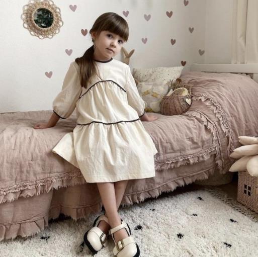 2023秋新品★子供服 ワンピース 8分袖丈 90-130cm Sun Flower 問屋・仕入れ・卸・卸売の専門【仕入れならNETSEA】