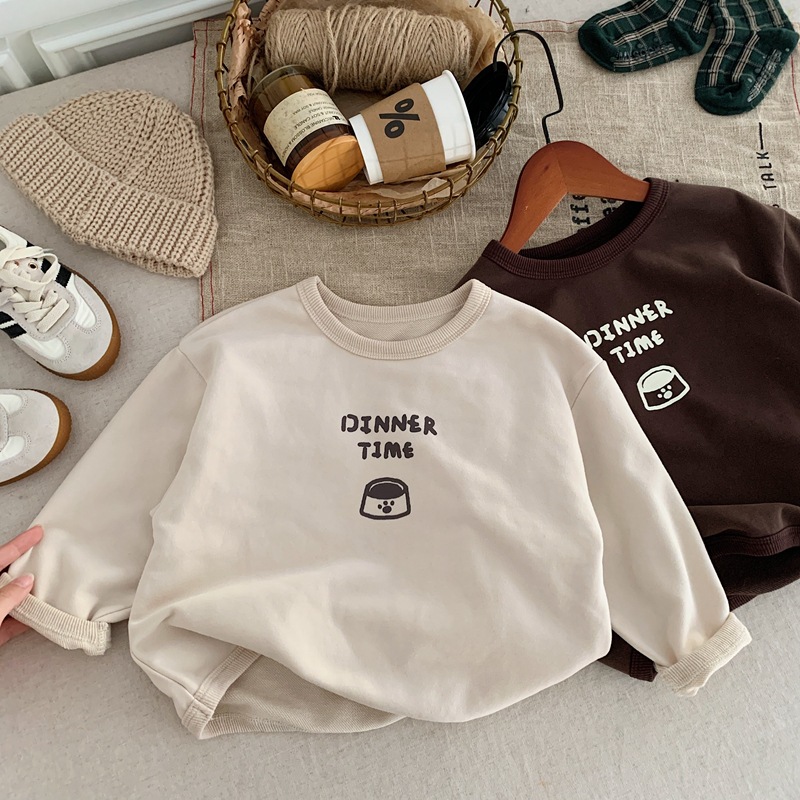 ★Boys&Girls★ 子供パーカー Dinner Time 長袖 子供Tシャツ 男女兼用 韓国キッズファッション 株式会社 C2Jジャパン | 卸売・ 問屋・仕入れの専門サイト【NETSEA】