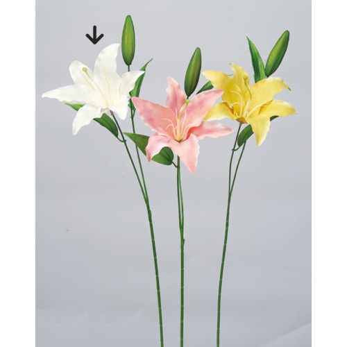 造花 ドライ ディスプレイ A－34624 ユリ×1 つぼみ ＃001 ホワイト | 卸売・ 問屋・仕入れの専門サイト【NETSEA】