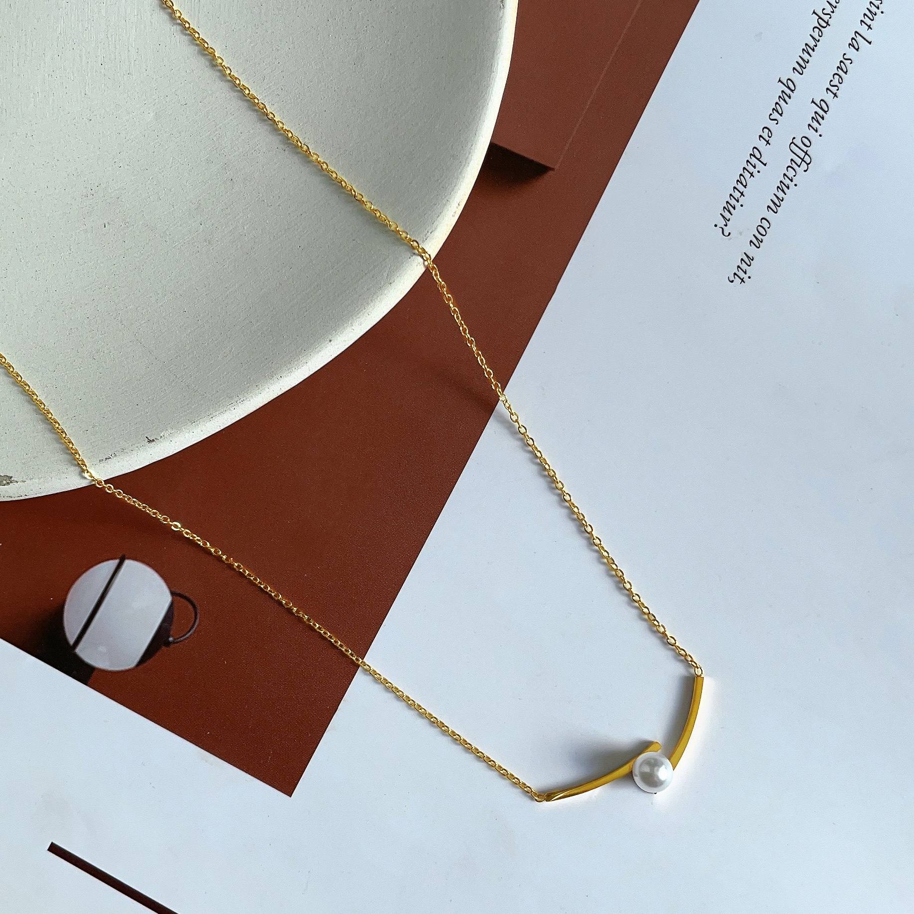 ステンレスネックレス パール アクセサリー 18kコーティング INS アレルギー対応 | 卸売・ 問屋・仕入れの専門サイト【NETSEA】