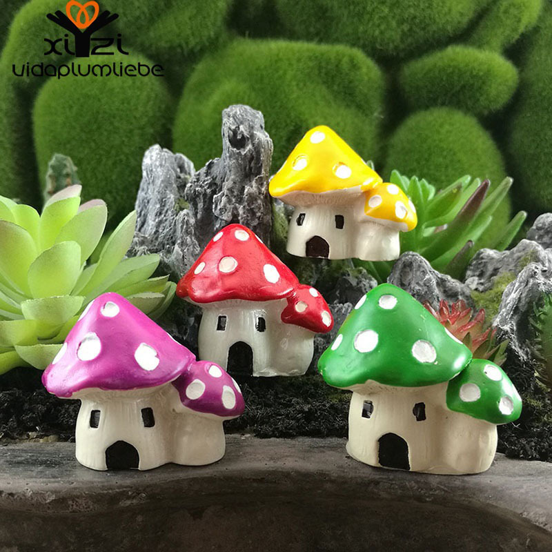 4色 きのこの家 微景観 盆栽 マイクロ風景飾り きのこ 樹脂工芸品 きのこの飾り キノコ オーナメント MUGI 優品 問屋・仕入れ・卸・卸売の専門【仕入れならNETSEA】