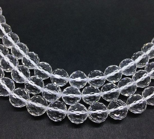 連 水晶 ダイヤモンドカット 8mm 天然石卸売 ストーンクラブ 問屋・仕入れ・卸・卸売の専門【仕入れならNETSEA】