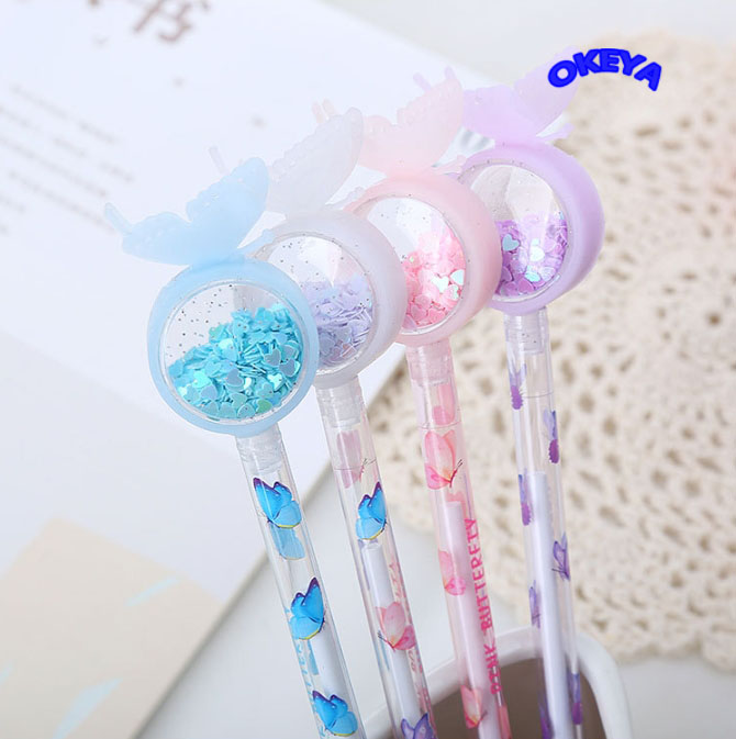 ボールペン 蝶型 キラキラ ペン 高級 ジェットストリーム 人気 0.5mm 4色展開 個人事業主 OKEYA 問屋・仕入れ・卸・卸売の専門【仕入れならNETSEA】