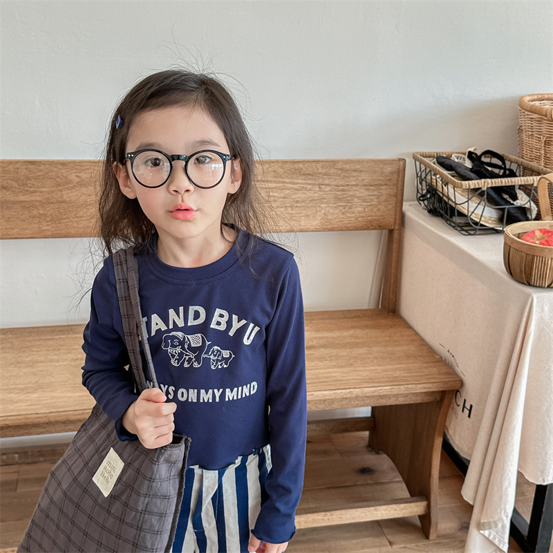 ★全2色★ 子供Tシャツ 80~130cm ラウンドネック 長袖 韓国キッズファッション 株式会社 C2Jジャパン 問屋・仕入れ・卸・卸売の専門【仕入れならNETSEA】