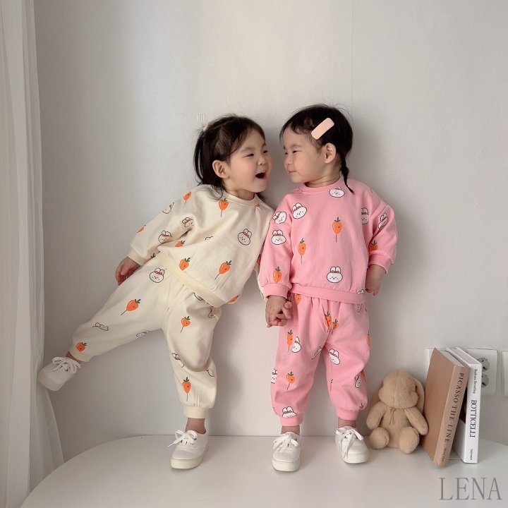 2024春新作 ins 韓国風子供服 トップス + ズボン 2点セット 2色 80-130cm LENA 問屋・仕入れ・卸・卸売の専門【仕入れならNETSEA】