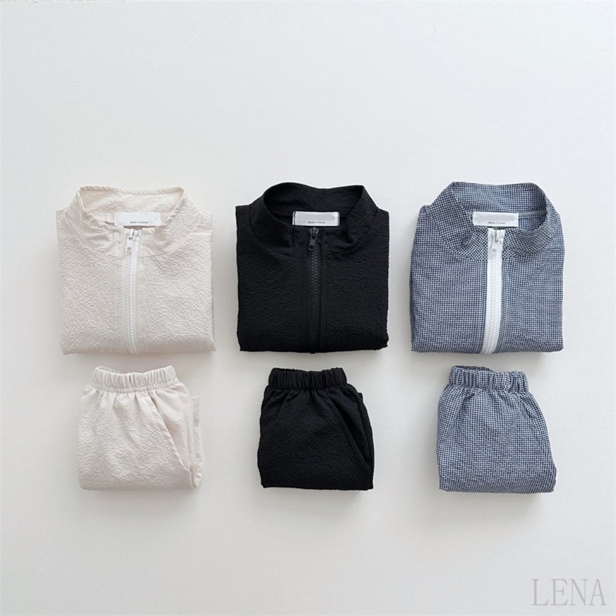 2024春夏新作 ins 韓国風子供服 トップス + ショーツズボン 2点セット 3色 80-130cm LENA 問屋・仕入れ・卸・卸売の専門【仕入れならNETSEA】