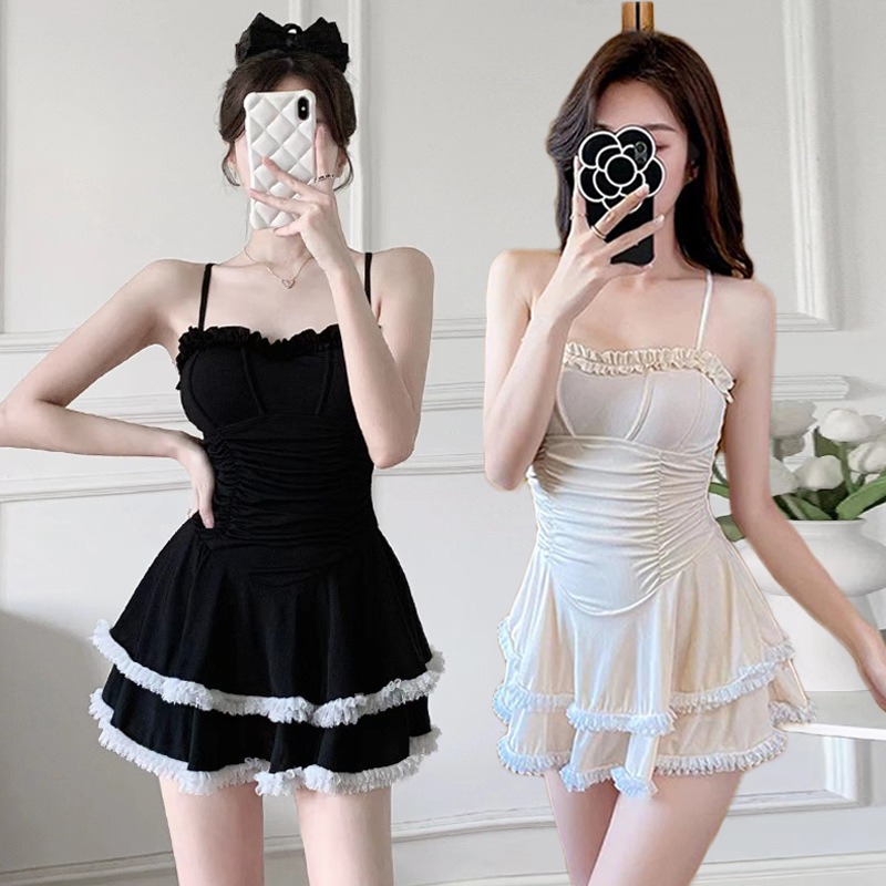 2色 無地 ドレス水着 かわいい レース ワンピース レディース水着 スパ ビーチ スイミングプール MUGI 優品 | 卸売・ 問屋・仕入れの専門サイト【NETSEA】