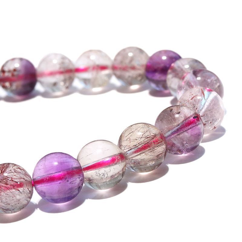 ブレス スーパーセブン＜ブラジル産＞ 丸 約7.5mm パワーストーン 天然石 | 卸売・ 問屋・仕入れの専門サイト【NETSEA】