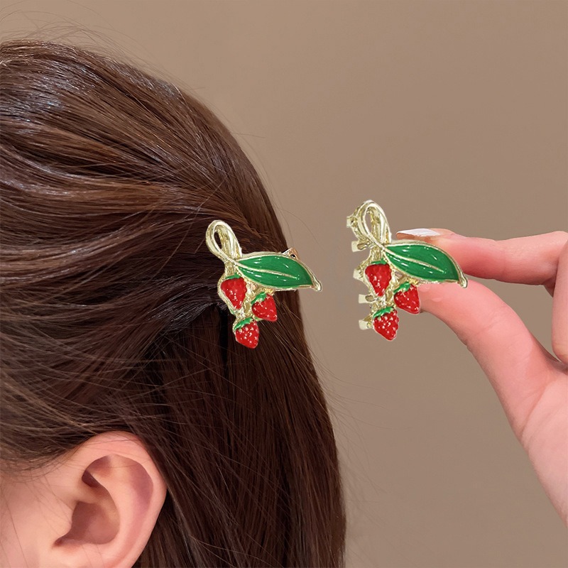いちご ヘアピン 精巧な合金ヘアグリッパー 夏のヘアアクセサリー MUGI 優品 | 卸売・ 問屋・仕入れの専門サイト【NETSEA】