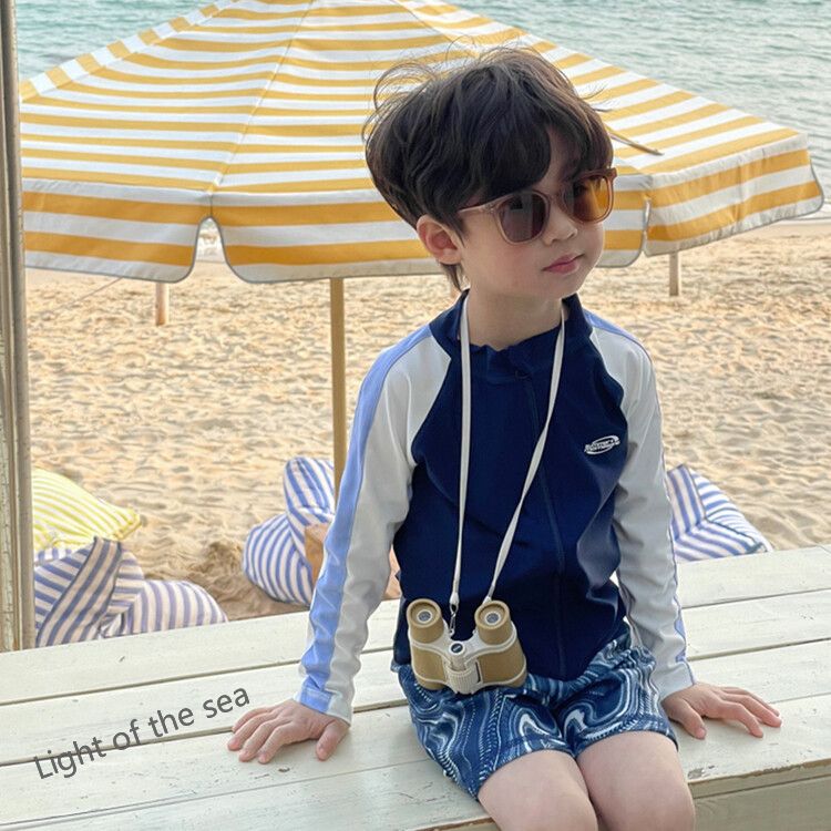 2024夏新作 ベビー服 韓国風 男の子 長袖 2点セット 水泳服砂浜 海水着 温泉用 子供用水着 90-140cm 個人事業主 Light of the sea 問屋・仕入れ・卸・卸売の専門 ...