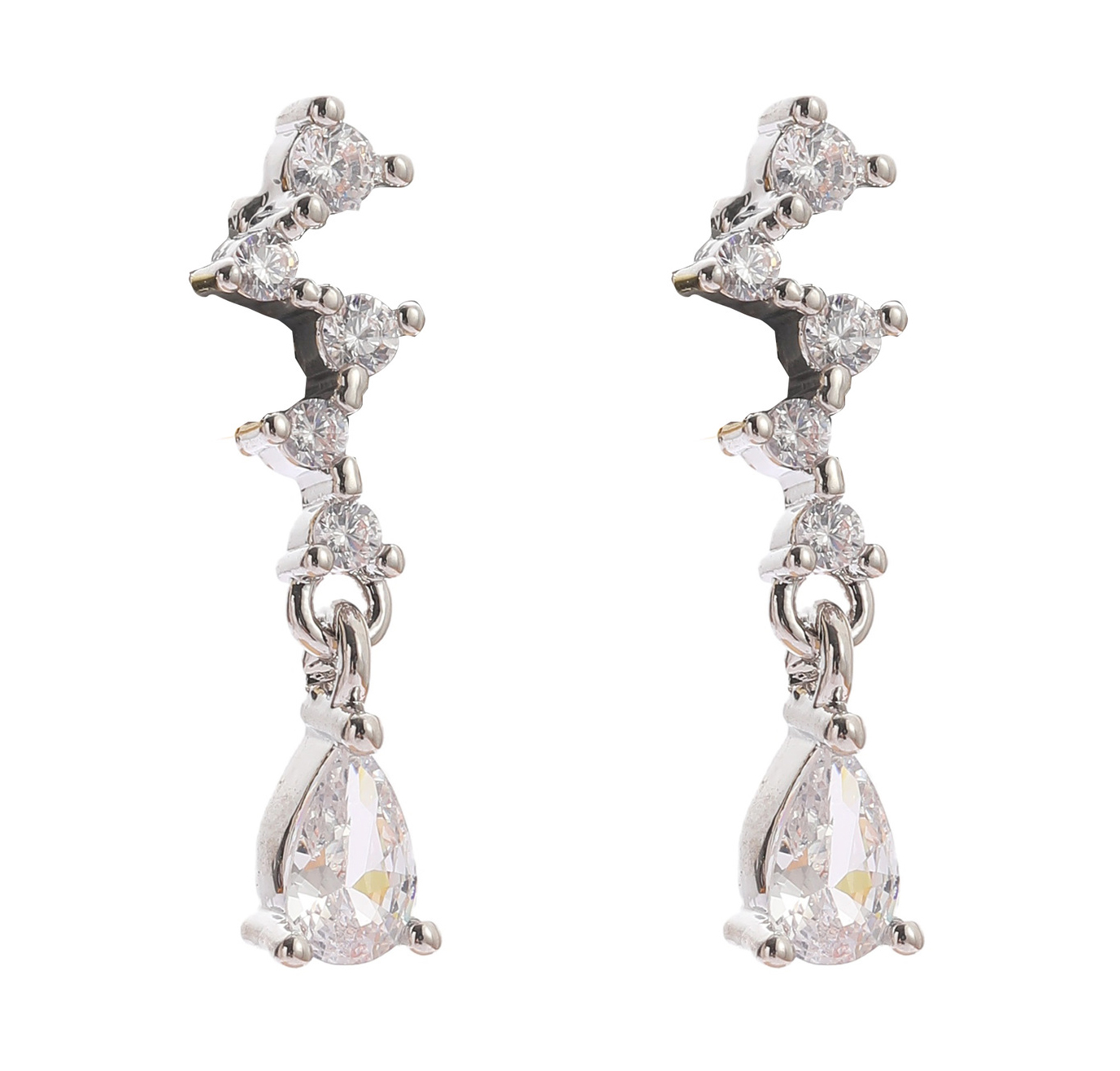 レーディス キラキラ ドロップ デザイン ピアスイヤリング e0954 | 卸売・ 問屋・仕入れの専門サイト【NETSEA】