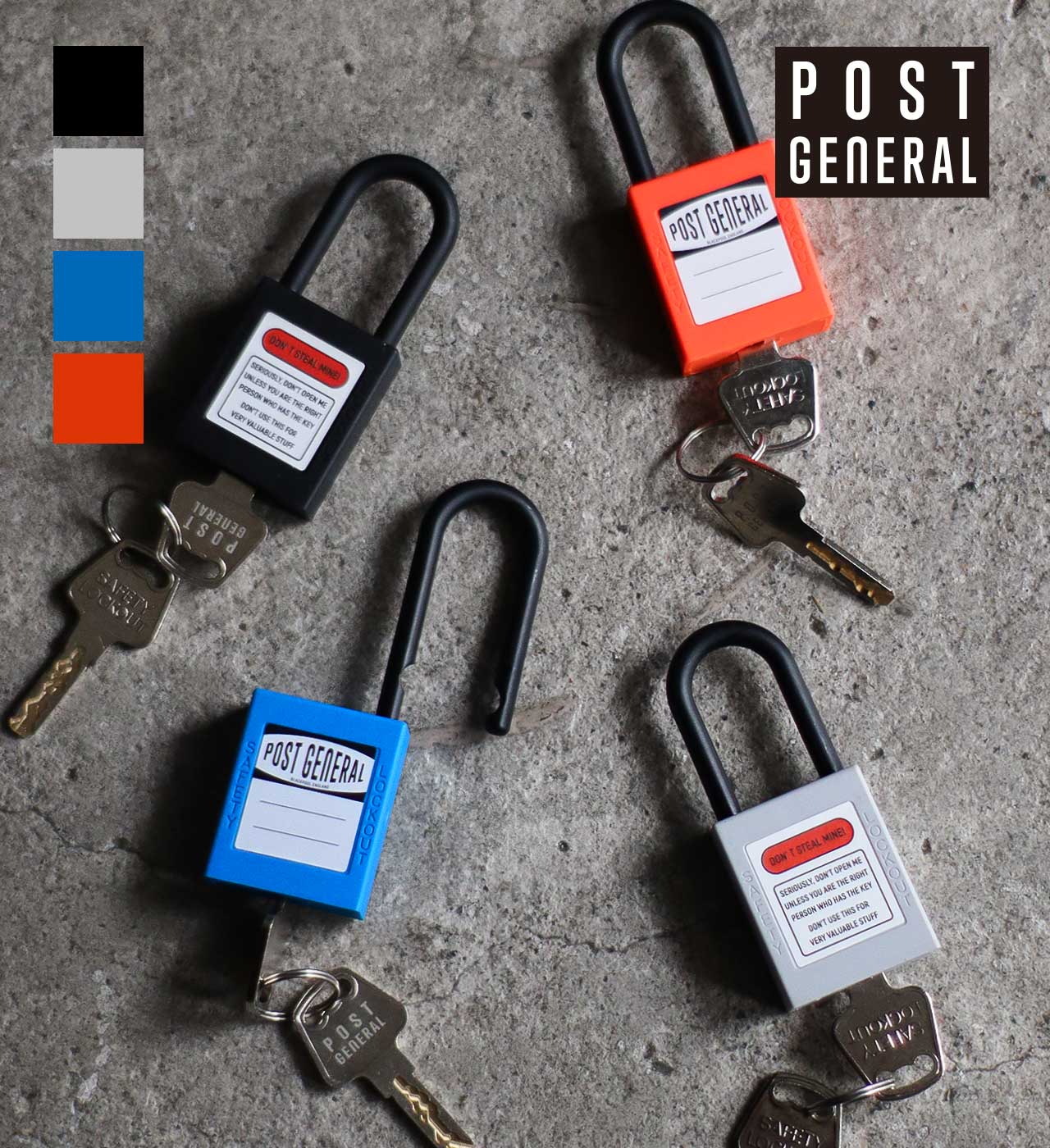 【POSTGENERAL】ナイロン南京錠 (4カラー) POST GENERAL / ポストジェネラル | 卸売・ 問屋・仕入れの専門サイト【NETSEA】