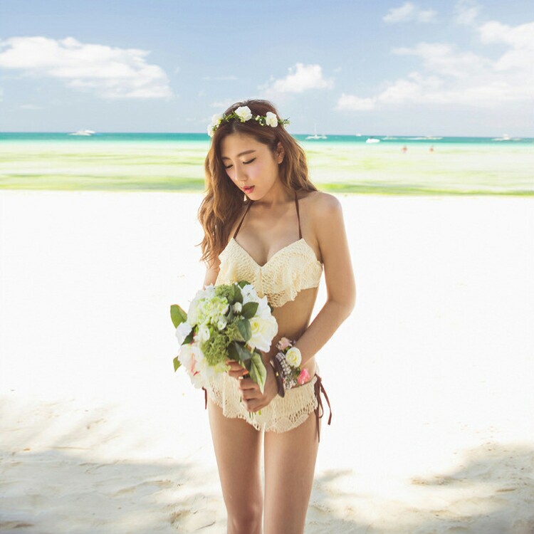 ビキニ韓国スプリットスカート水着ビキニ温泉水着女性小胸ギャザーワイヤーブラ水着 MUGI 優品 問屋・仕入れ・卸・卸売の専門【仕入れならNETSEA】