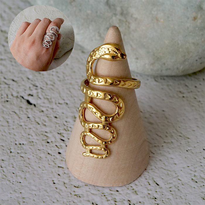 ステンレス 16. スネーク リング 1個 フリーサイズ 指輪 金運 蛇 巳年 ヘビ 金属アレルギー対応 パーツワールド(partsworld) | 卸売・ 問屋・仕入れの専門サイト【NETSEA】