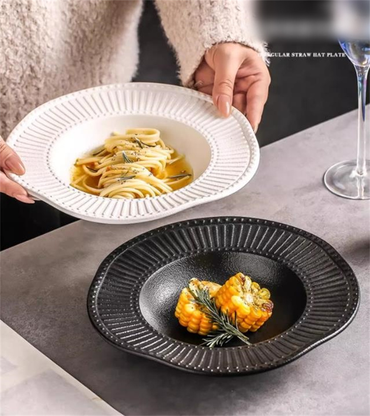 クーポン適用OK パスタ 陶器皿 家庭用 深皿 スープ皿 麦わら帽子皿 サラダ皿 洋食皿 料理皿 大人気 | 卸売・ 問屋・仕入れの専門サイト【NETSEA】