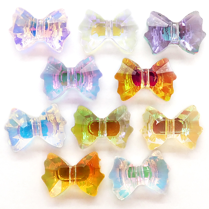 ガラスビーズ【77.リボン 7×10mm 10個 】 クリスタルAB オーロラ メッキガラス パーツ 国内発送 | 卸売・ 問屋・仕入れの専門サイト【NETSEA】