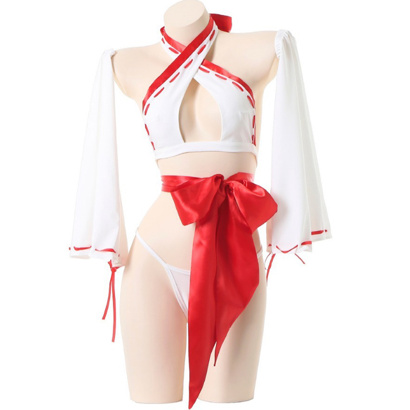 【即日出荷】赤白 ブラタイプ 巫女 みこ セクシーコスチューム 【7837】 | 卸売・ 問屋・仕入れの専門サイト【NETSEA】
