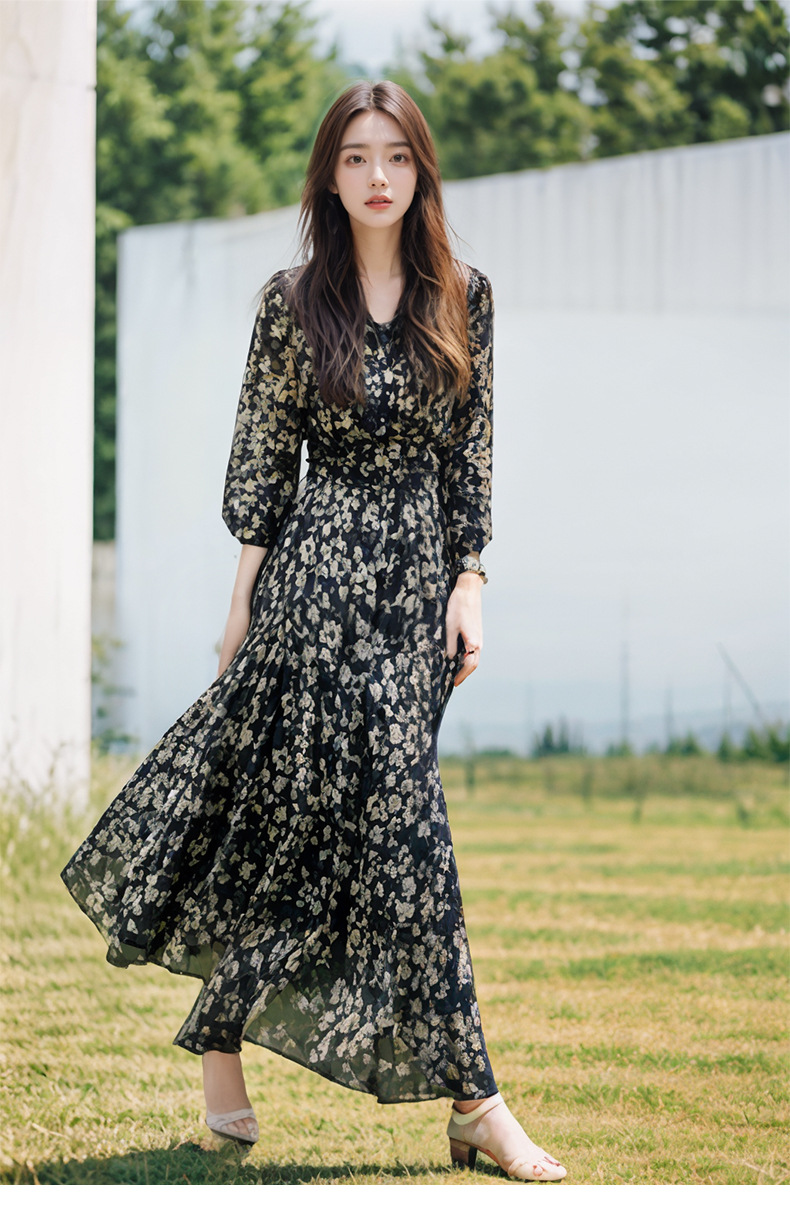 高質おしゃれVネック七分袖ワンピース レディース 新作 | 卸売・ 問屋・仕入れの専門サイト【NETSEA】