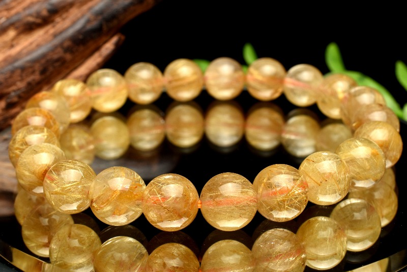 【1点物】ゴールドルチルクォーツ 8.5mm ブレスレット _M7473 | 卸売・ 問屋・仕入れの専門サイト【NETSEA】