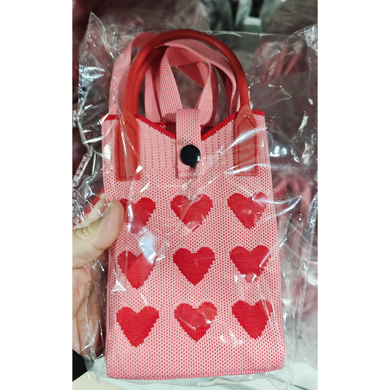 2025新春 ニット携帯バッグ 桃愛 12×18cm | 卸売・ 問屋・仕入れの専門サイト【NETSEA】