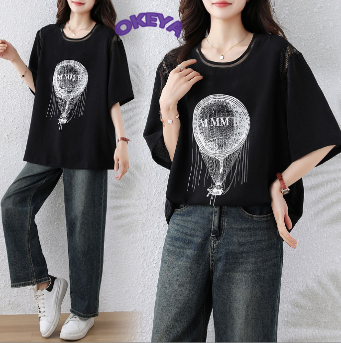 2025年夏新作 レディース服 トップス tシャツ 半袖 可愛い ゆったり 韓国風 L#-5XL# | 卸売・ 問屋・仕入れの専門サイト【NETSEA】