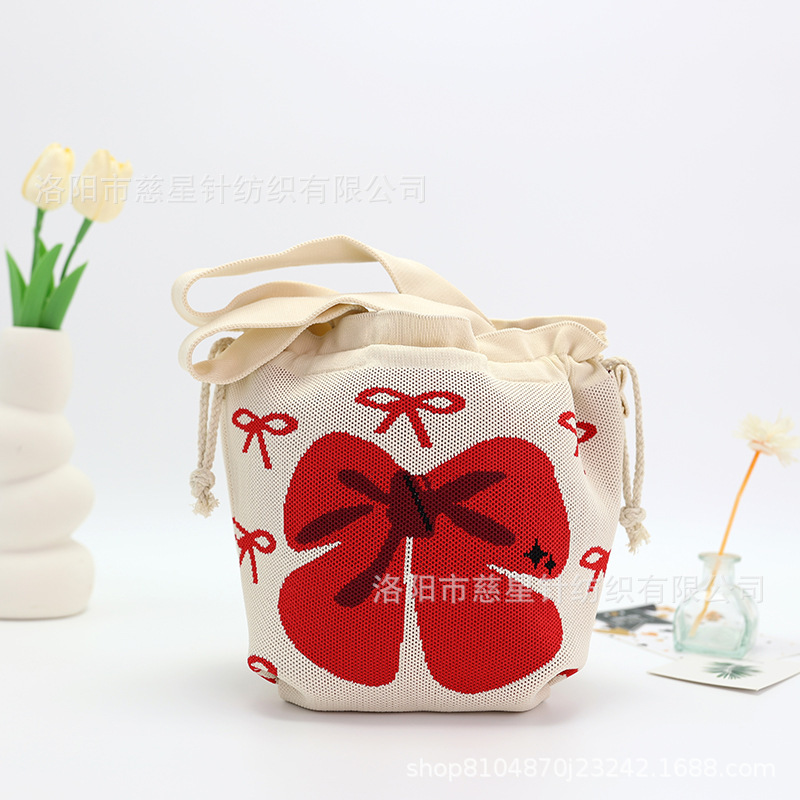 かわいいQバージョン 新作 ニット バッグ 弁当バッグ 大容量 トート | 卸売・ 問屋・仕入れの専門サイト【NETSEA】